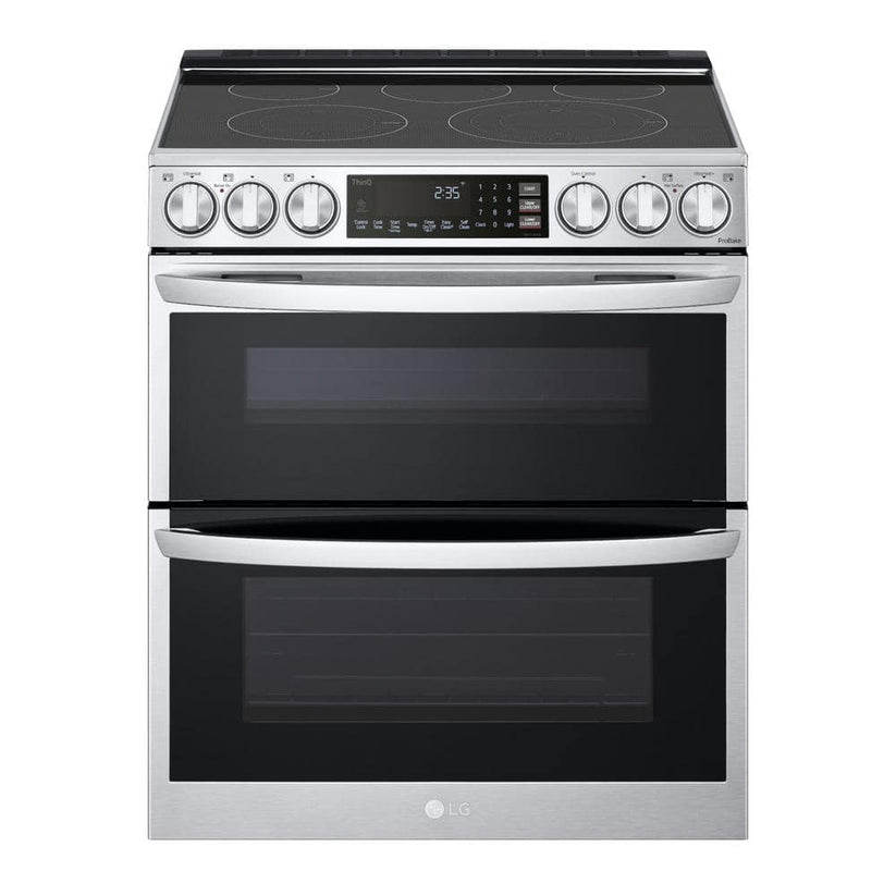 LTEL7337F LG 7.3 cu. ft. Smart Double Oven Slide-In Electric Range wit ...