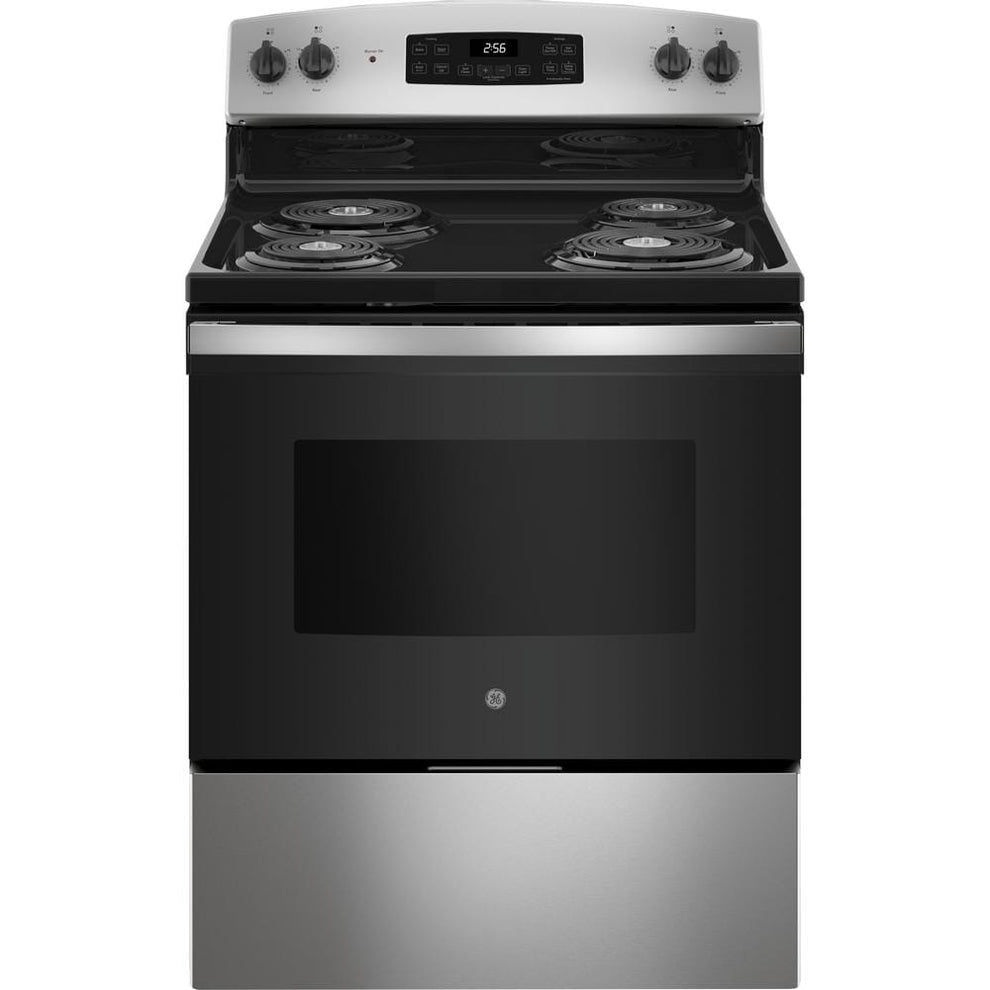 Model #JB256RTSS GE 30-Inches 4 burners 5.0-Cu. Feet Freestanding Elec ...